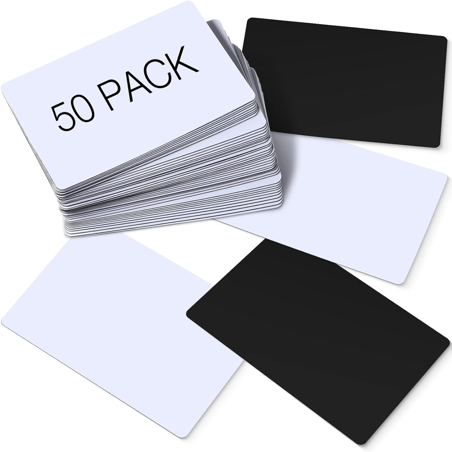 50 Pack Magnetic Blank Cards Magnets Dry Erase Whiteboard Magnetic Dry ...