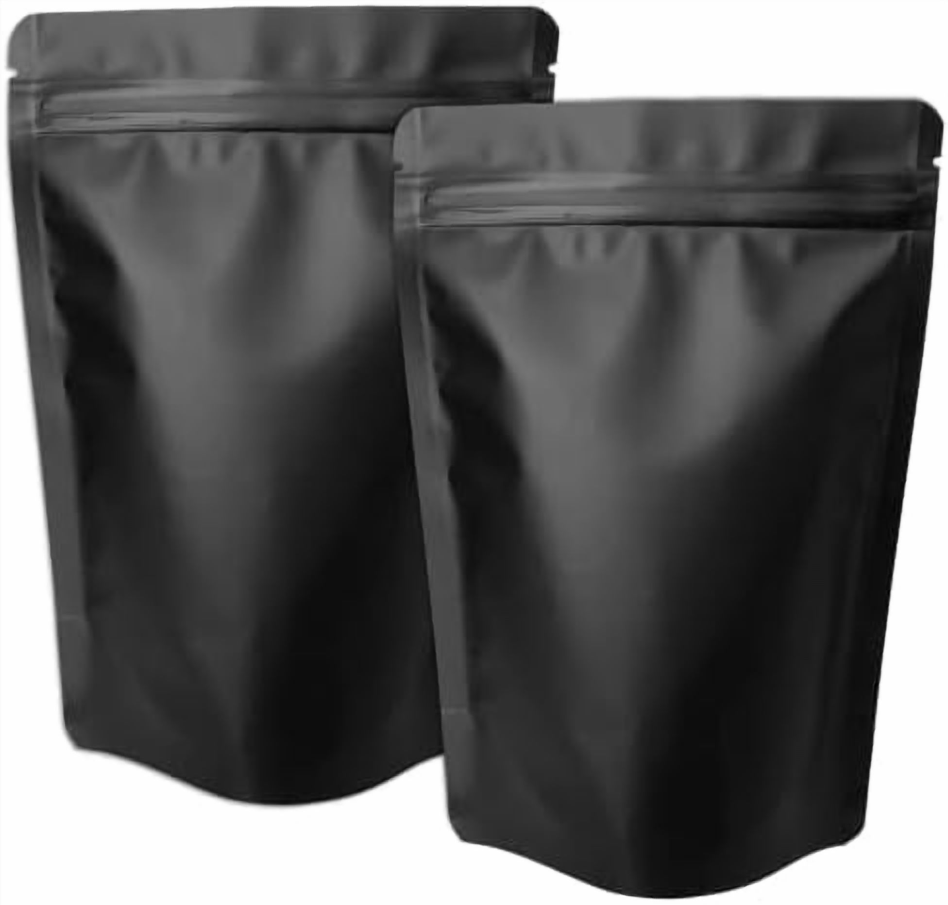 50 Pack Matte Black Stand Up Bags – 5 Mil 7x10 Inches Smell Proof ...