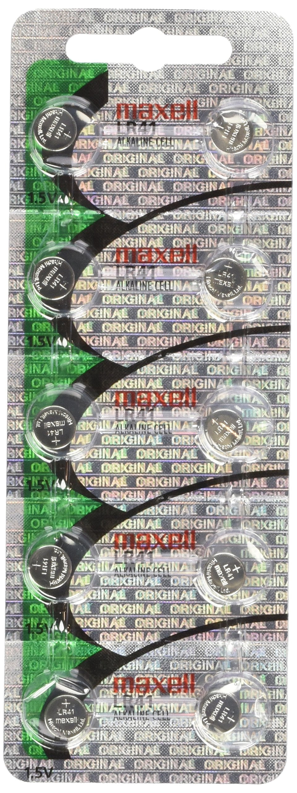 50 Pack Maxell LR41 AG3 192 button cell battery "NEW HOLOGRAM PACKAGE 0%Hg Mercury Free ...