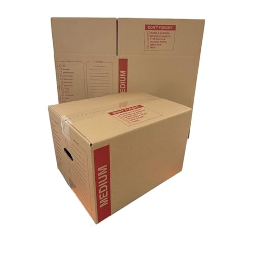 50 - Pack Medium Cardboard Moving Boxes 18x14x12 32 ECT With Handles - Walmart.com
