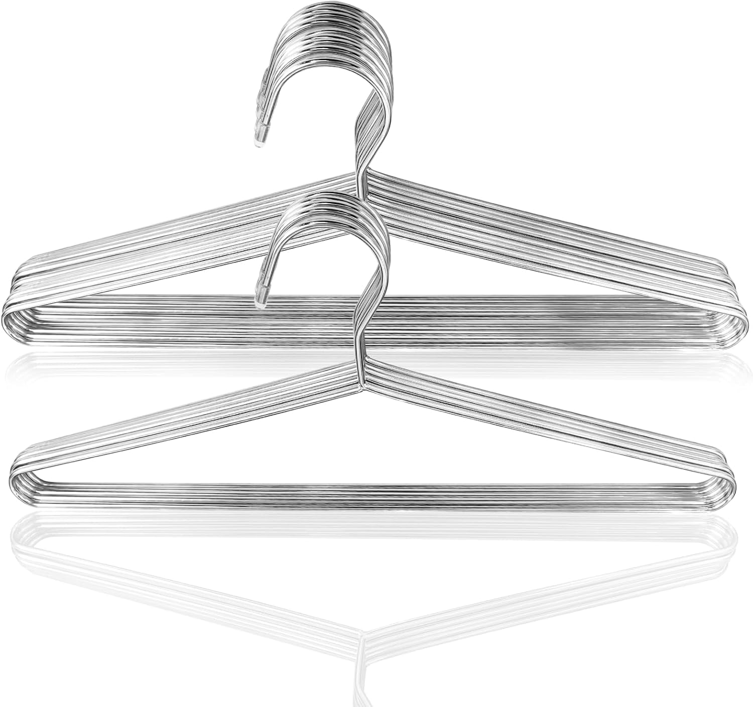 50 Pack Metal Coat Hangers Clothing Hangers Heavy Duty, Stainless Steel ...