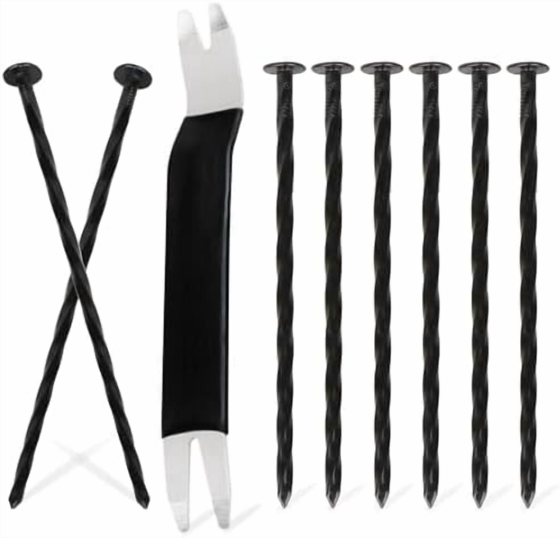 50 Pack Metal Landscape Stakes, 6 Inch Artificial Turf Spikes, 6 Gauge ...