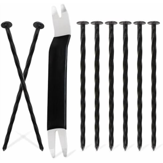 50 Pack Metal Landscape Stakes, 6 Inch Artificial Turf Spikes, 6 Gauge ...