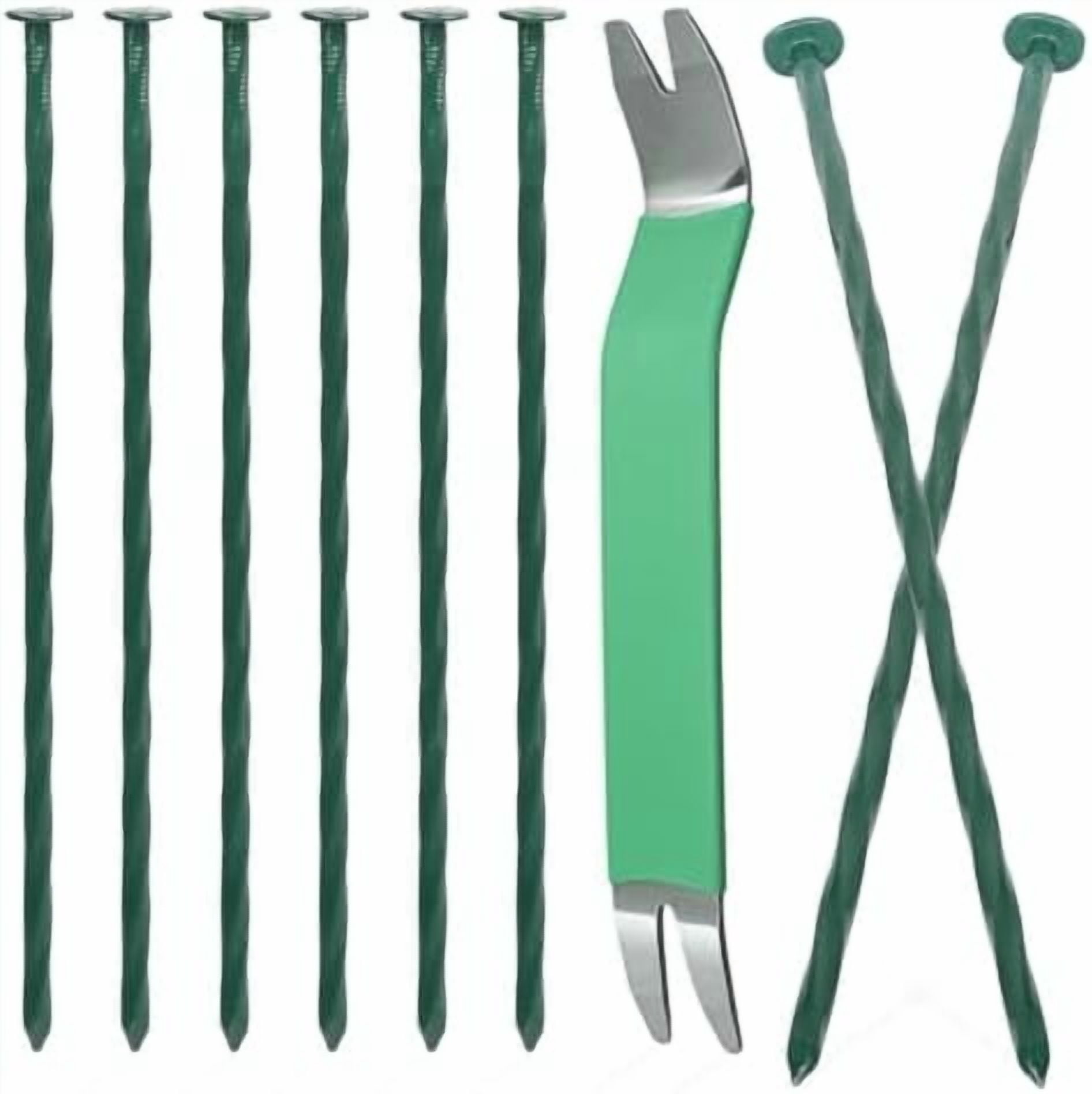50 Pack Metal Landscape Stakes, 8 Inch Artificial Grass Nails, 6 Gauge ...