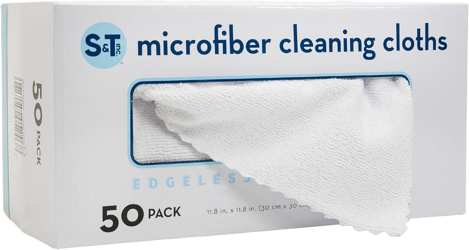 50 Pack Microfiber Cleaning Cloth with Box, Bulk Towels for Home ...