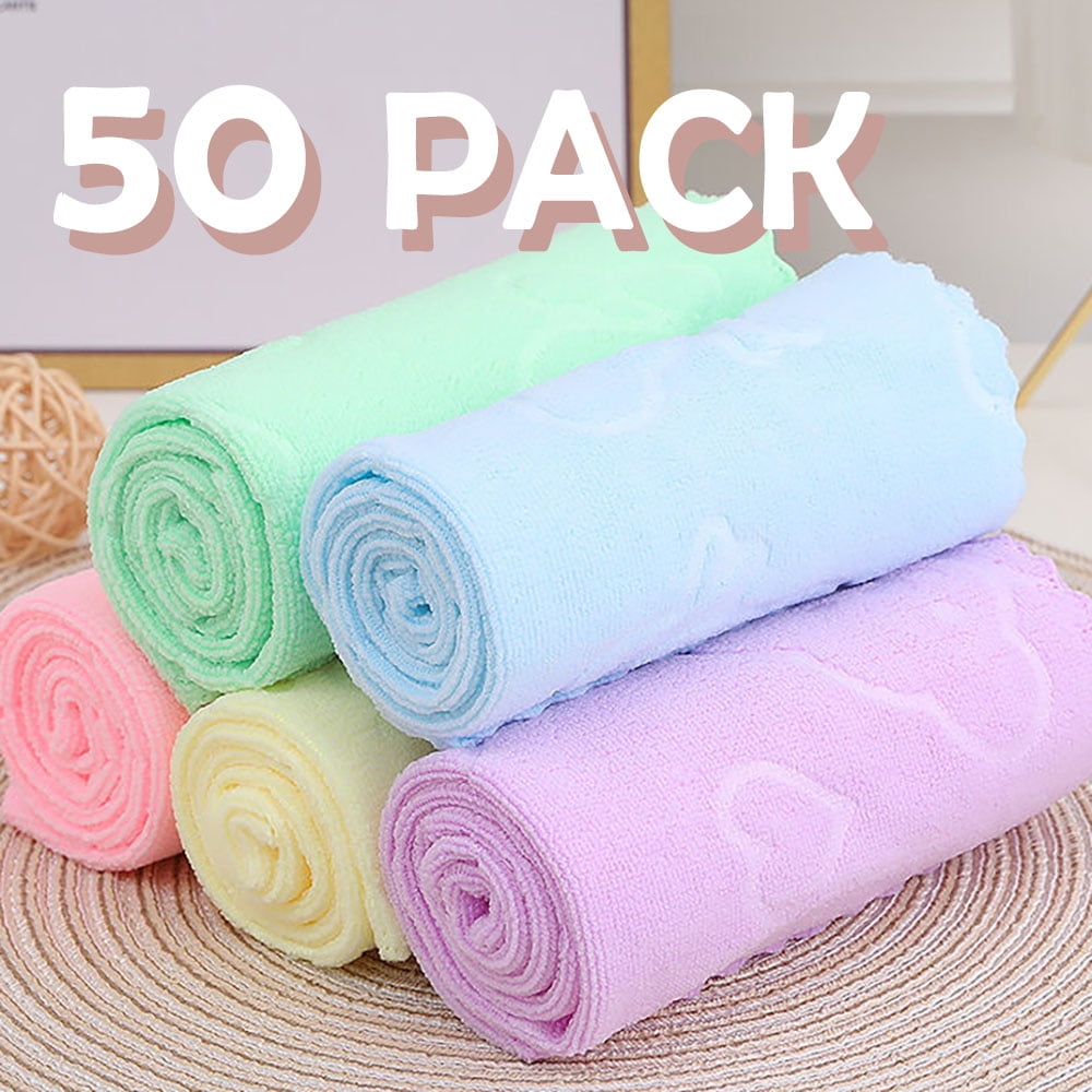 50 Pack Microfiber Cleaning Cloth, Bulk Kitchen Towel for Home ...