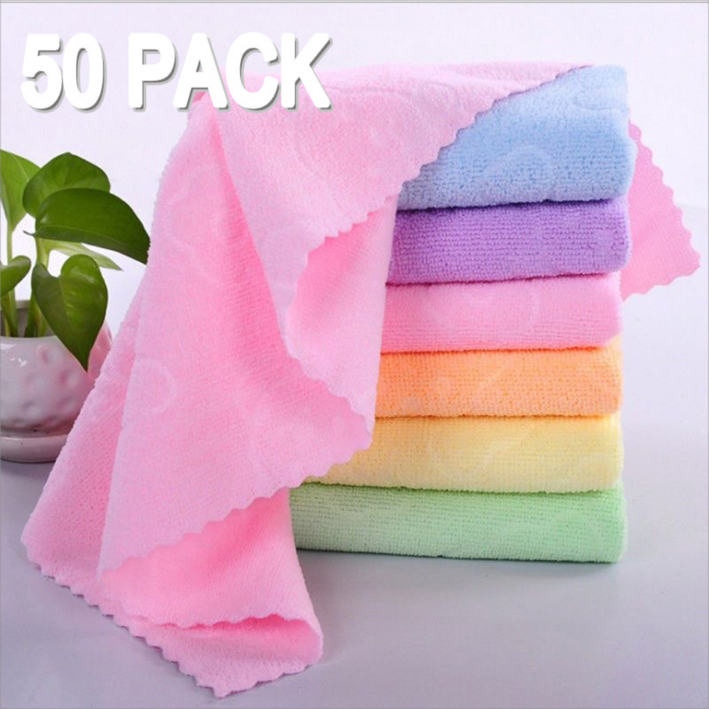 Mainstays, 4 Pack, Microfiber Stripe Kitchen Towels, White - Walmart.com