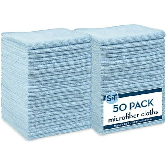 50 Pack Microfiber Cleaning Cloth, Bulk Towels for Home, Reusable ...