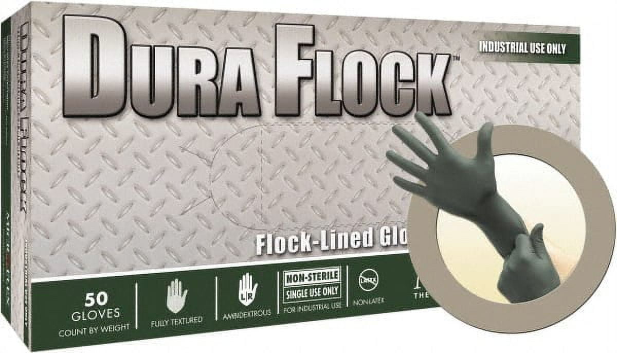 50 Pack Microflex DFK-608-M Disposable Gloves, Size Medium, 8 mil, Nitrile - Walmart.com