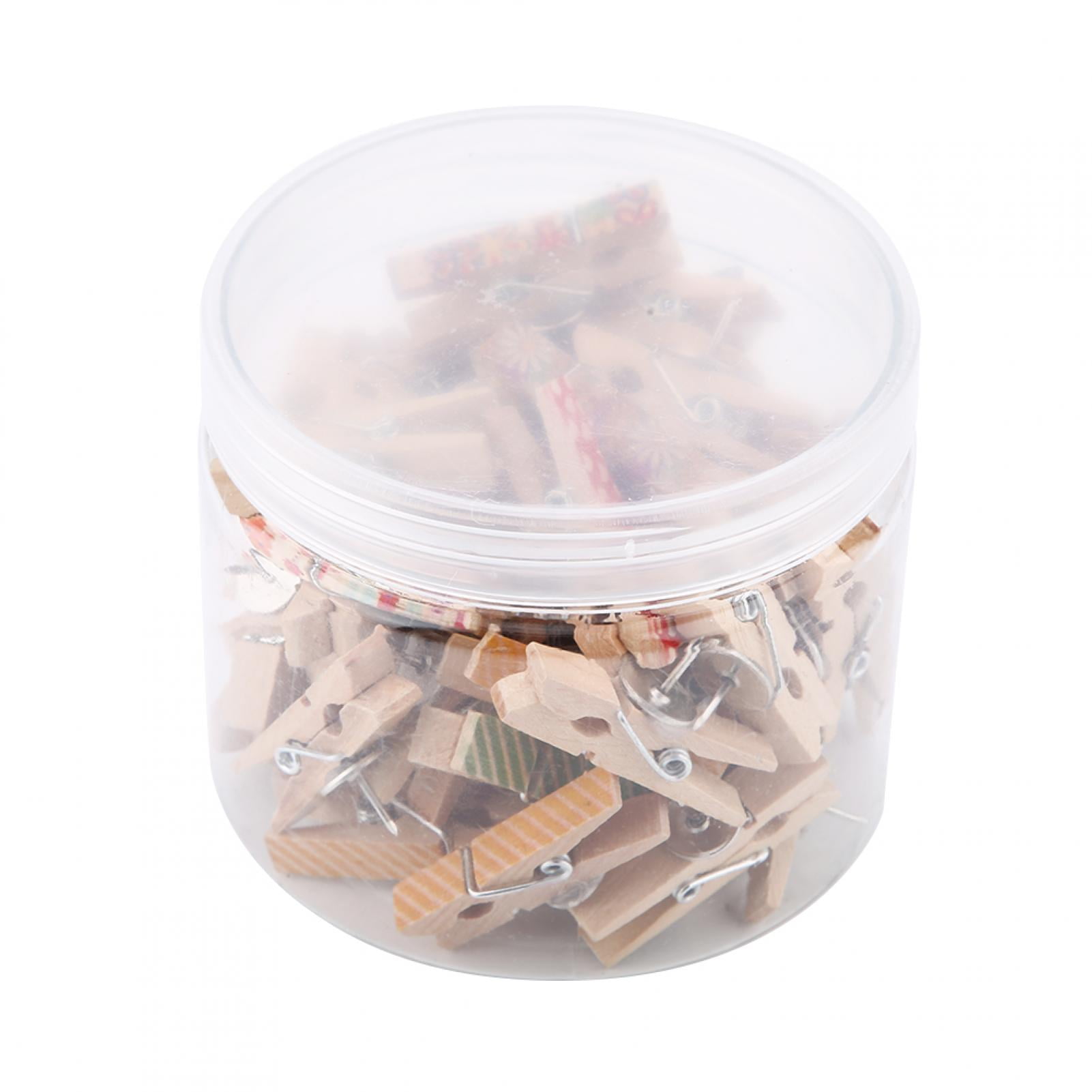 50 Pack Mini 35*7mm Natural Wood Crude Clips, Perfect for Crafts ...