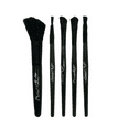 50 Pack Mini Angled Makeup Brush Set, Travel Friendly Brushes, 4 in ...