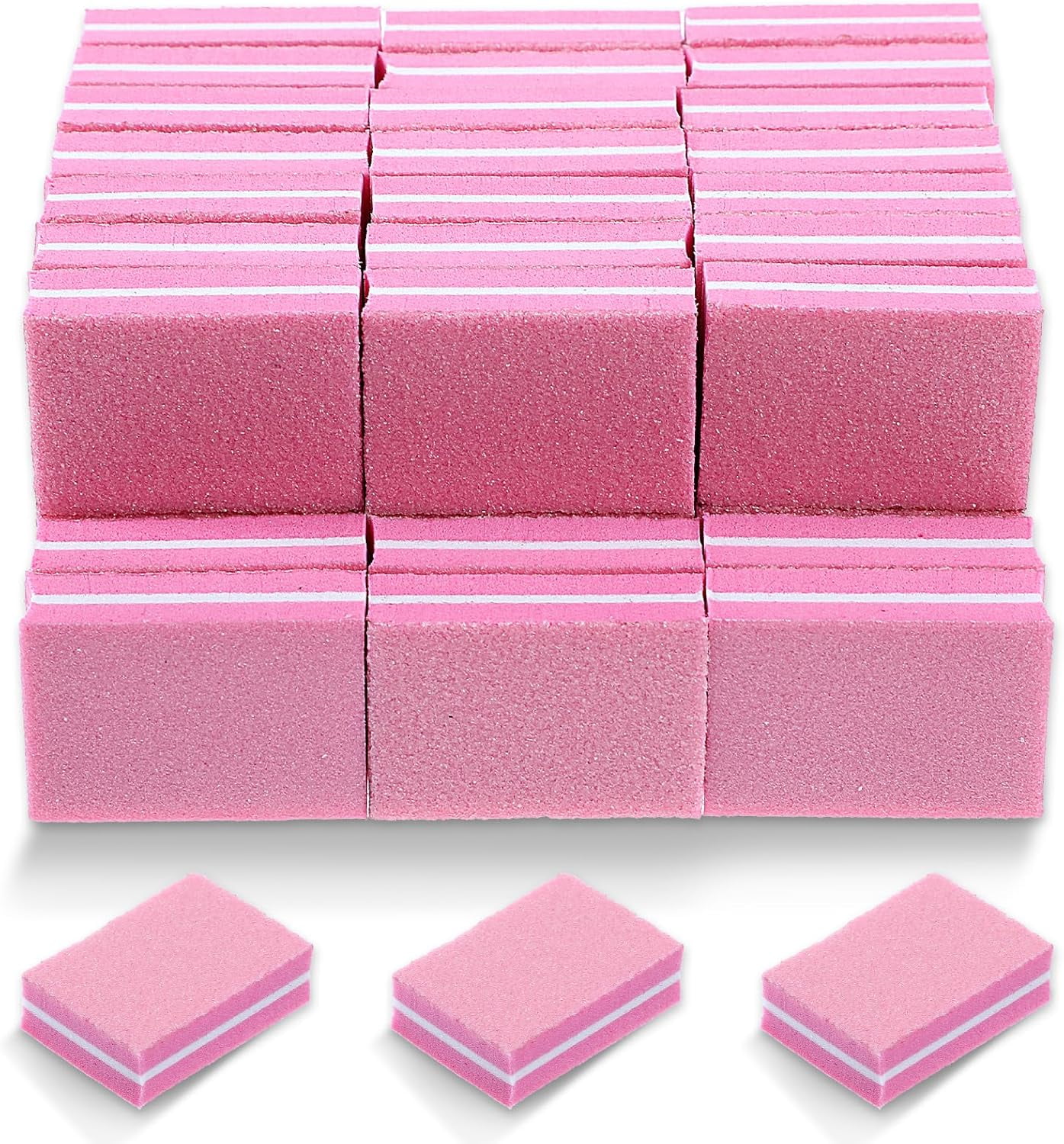 50 Pack Mini Buffer Block Nail File 100/180 Grit Sponge Nail Buffers ...