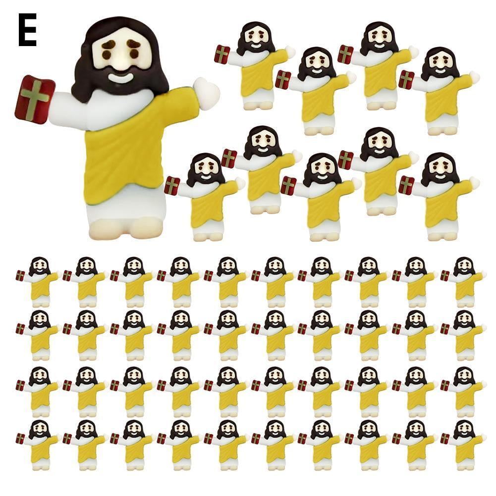 50 Pack Mini Figurines Bulk with Bible, Little Figures with to Eas and ...