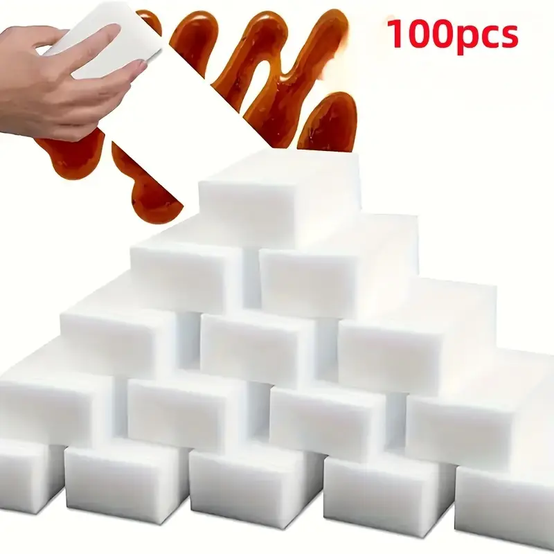50-Pack Multi-Purpose Magic Cleaning Eraser Sponges, Melamine Foam Pads ...