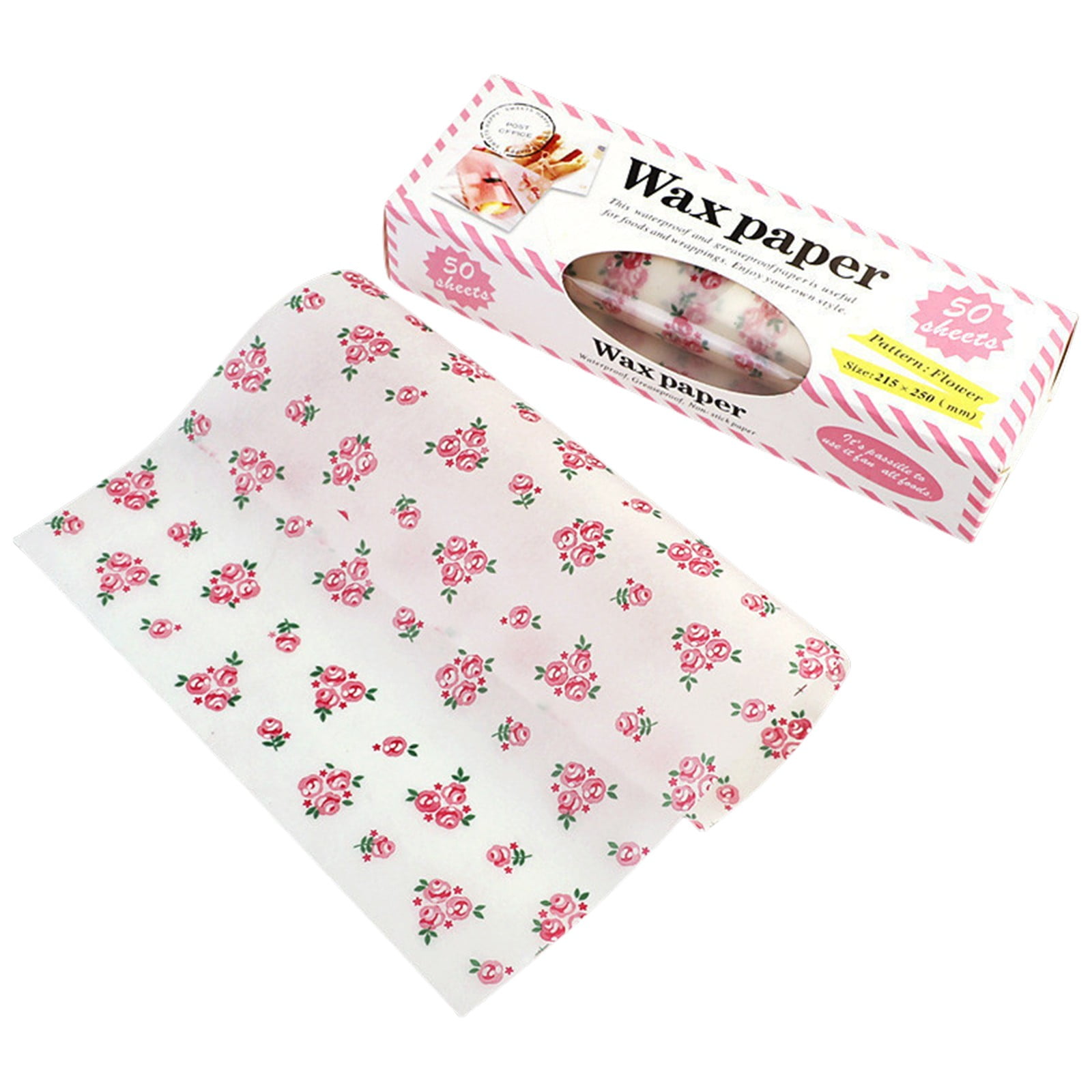 50 Pack Multicolor Food Packaging Paper - Red Yellow Wrapping Sheets ...