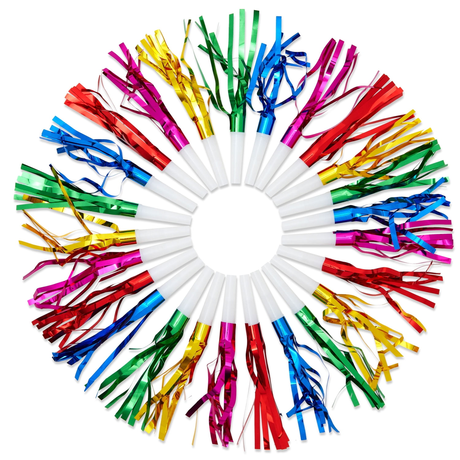 Juvale 50 Pack Noise Makers Party Favors, Birthday Horns, 5 Colors ...
