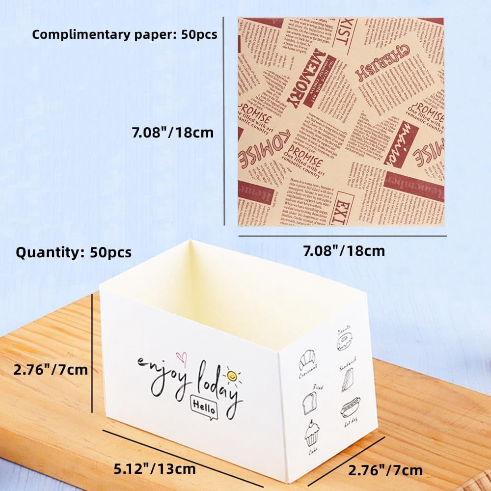 Chinese Take Out Boxes 50 Pack Paper Take Out Containers,ini Burger ...