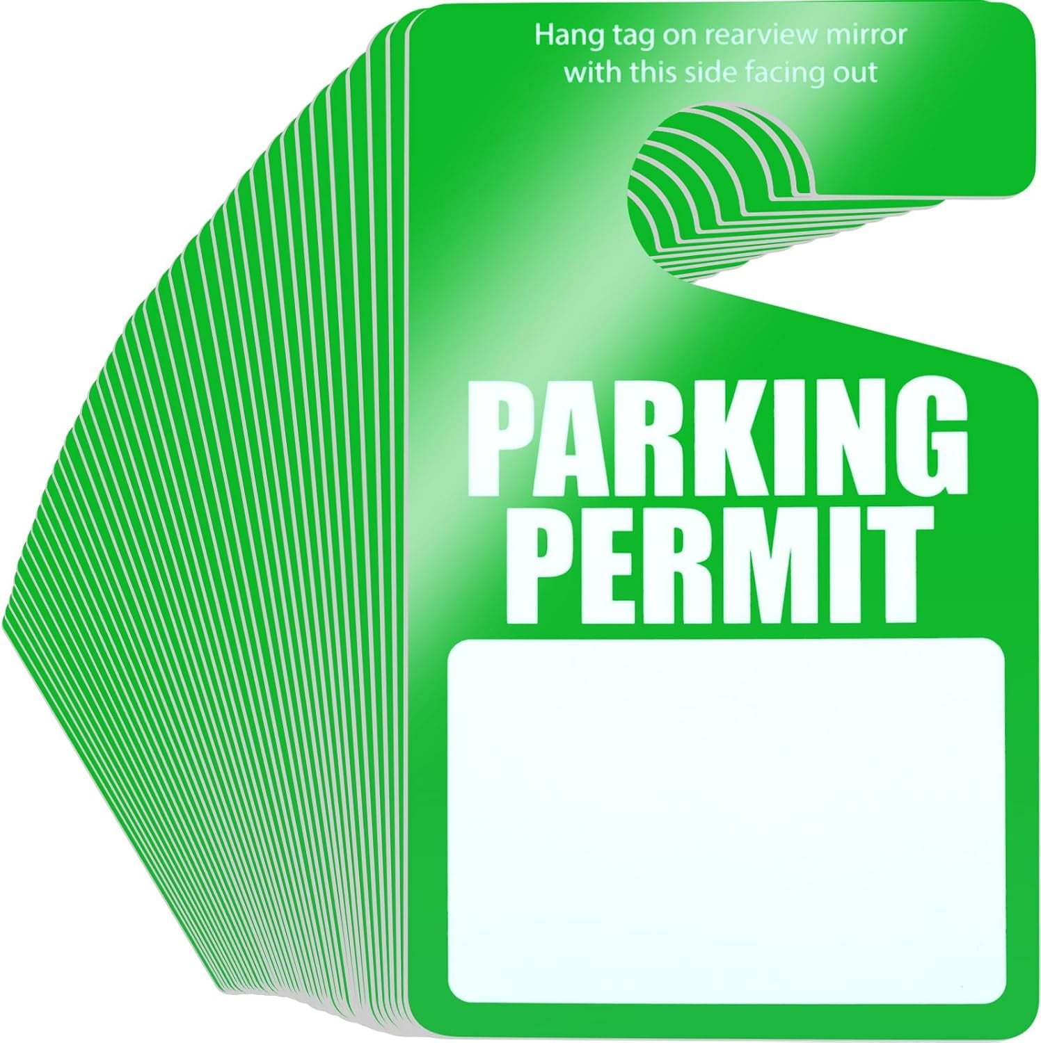 50 Pack Parking Permit Hang Tags Plastic Parking Placards Bulk PVC Hang ...