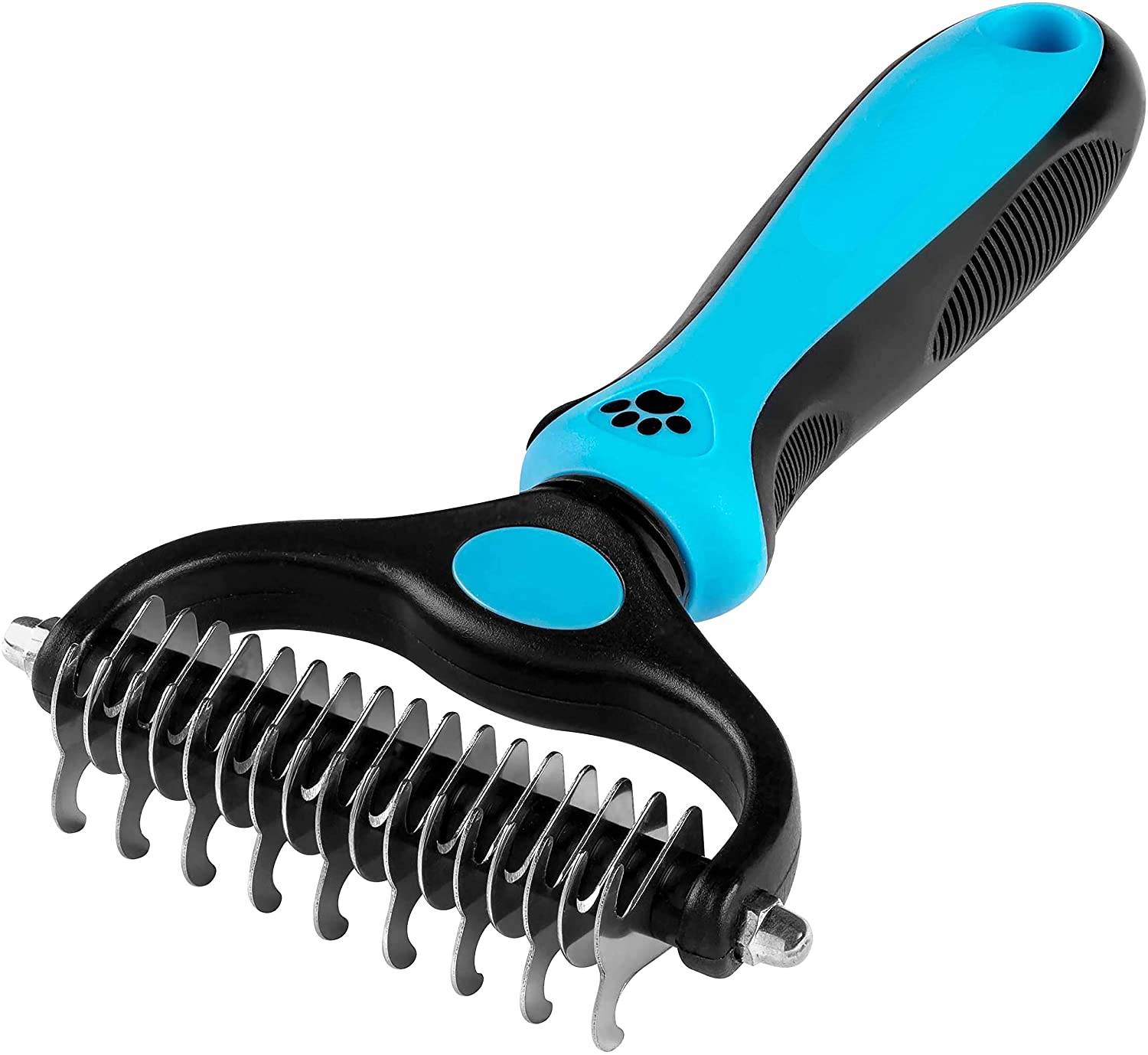 Pet Grooming Brush - Double Sided Shedding and Dematting Undercoat Rake ...