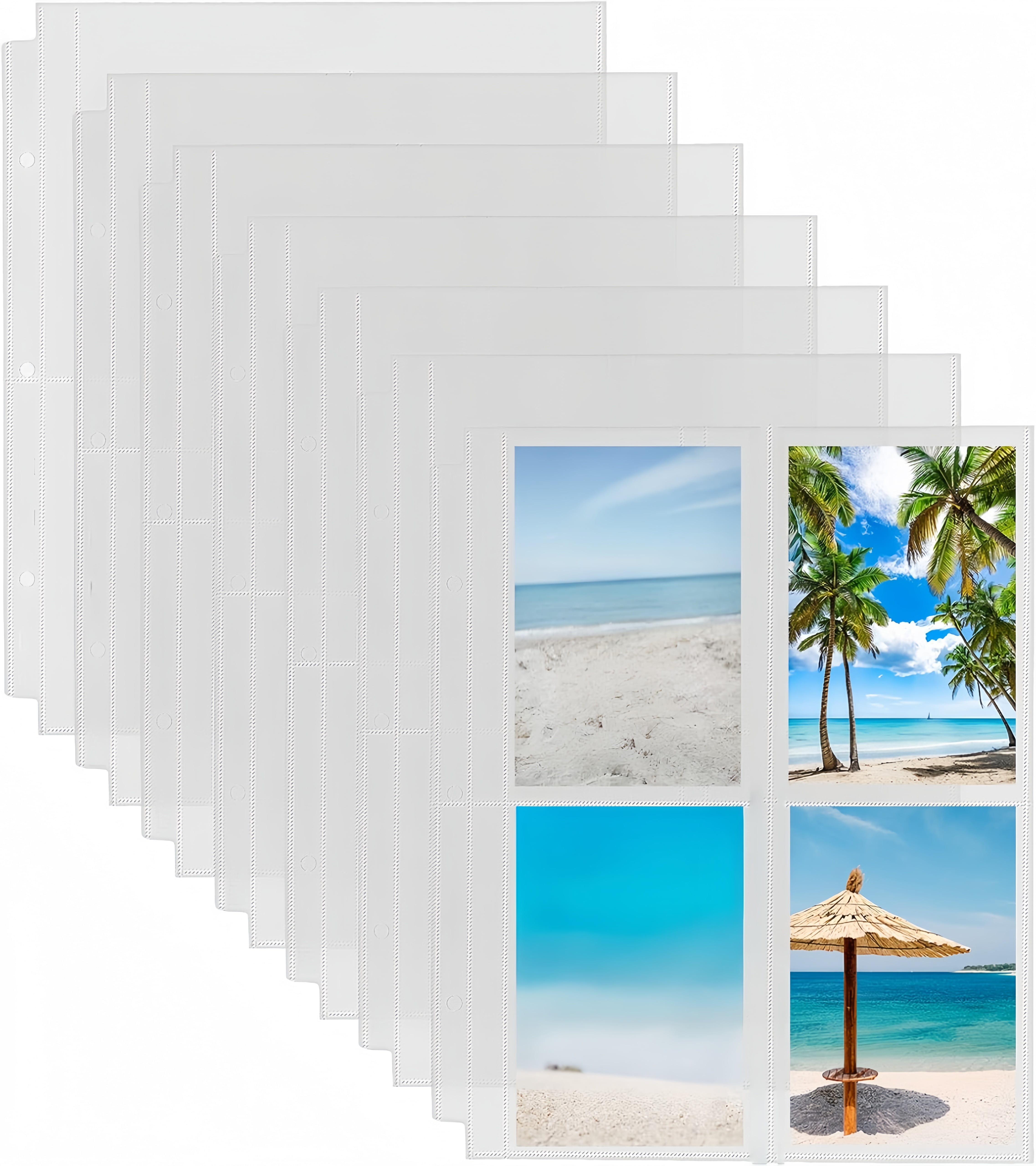 50 Pack Photo Sleeves for 3 Ring Binder 3 x 4 Inches Holds 200 Pictures ...