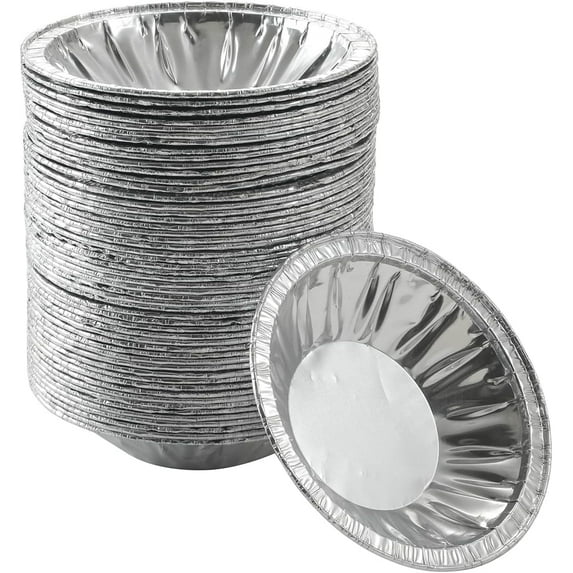 50 Pack - Pie Pans 4 inch,Mini Pie Tins HEAVY-DUTY Disposable Aluminum ...