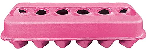 [50 Pack] Pink Tint Colored Blank 12-Egg View Top Paper Pulp Carton ...