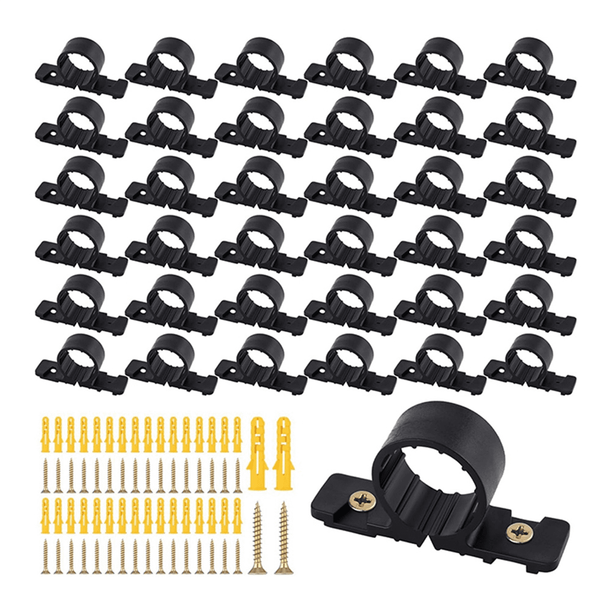 50 Pack Pipe Supports Suspension Pex Clamp Tubing with Screws for Pex ...