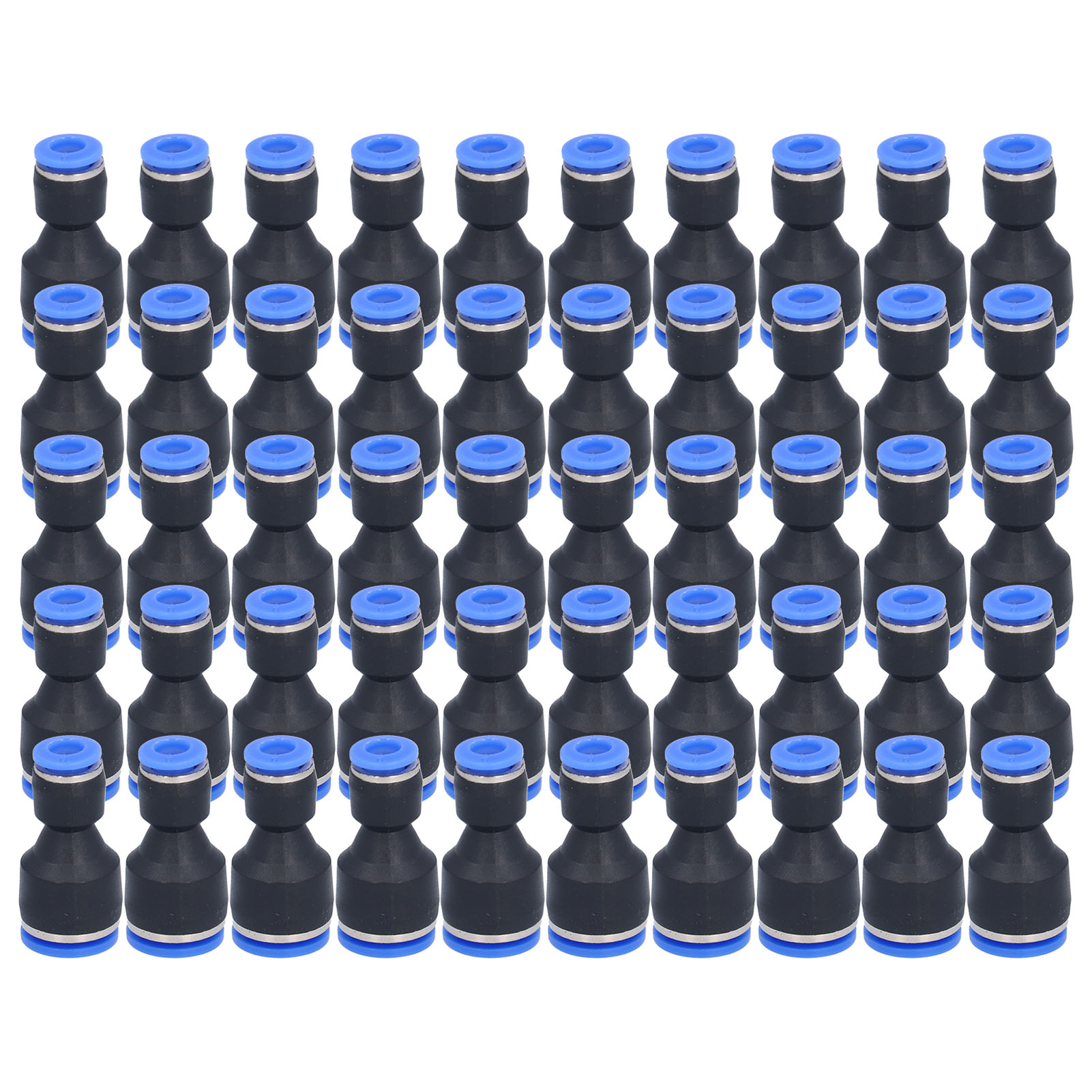 50 Pack Pneumatic Reducing Connector - Straight Push-in Reducer ...