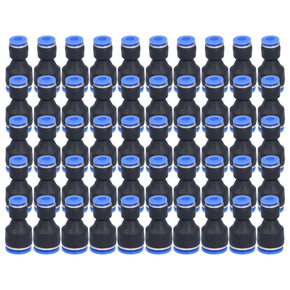 50 Pack Pneumatic Reducing Connector - Straight Push-in Reducer ...