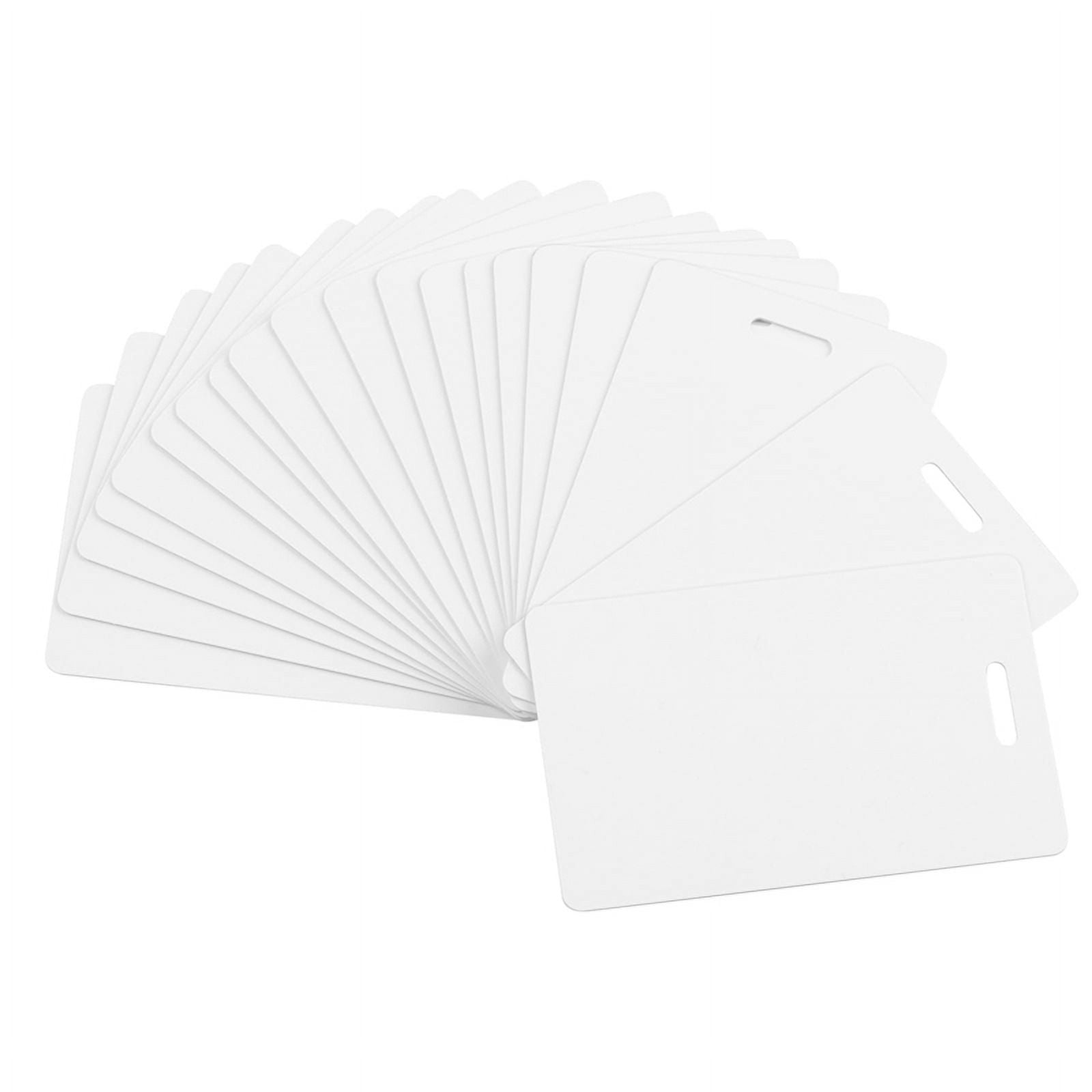 50 Pack Premium Blank PVC Cards with Slot Punch on Short Side ...