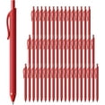 50 Pack Red Ink Pens - Bulk Pens, 1.0MM Medium Point Ballpoint Pens ...