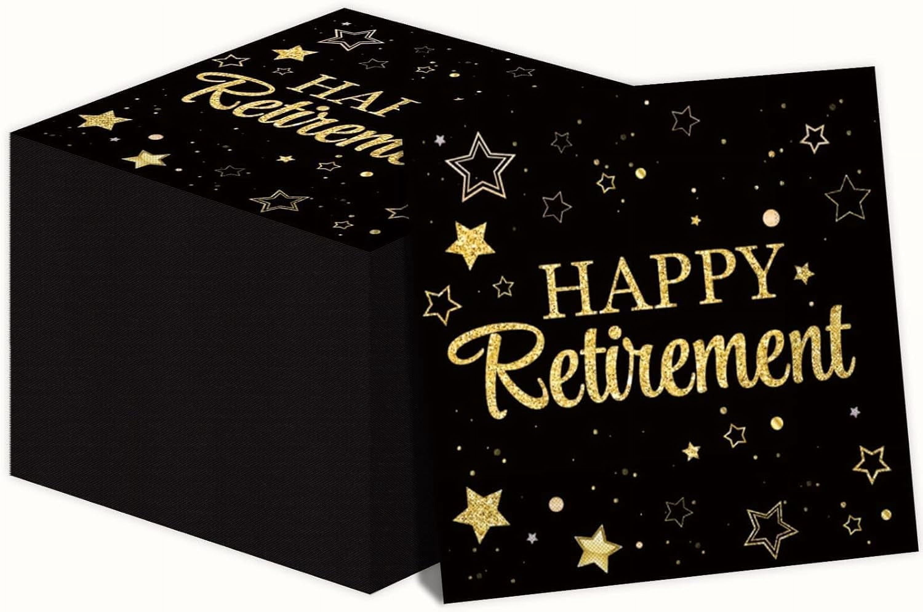 50 Pack Retirement Paper Napkins Retirement Party Decorations Happy ...