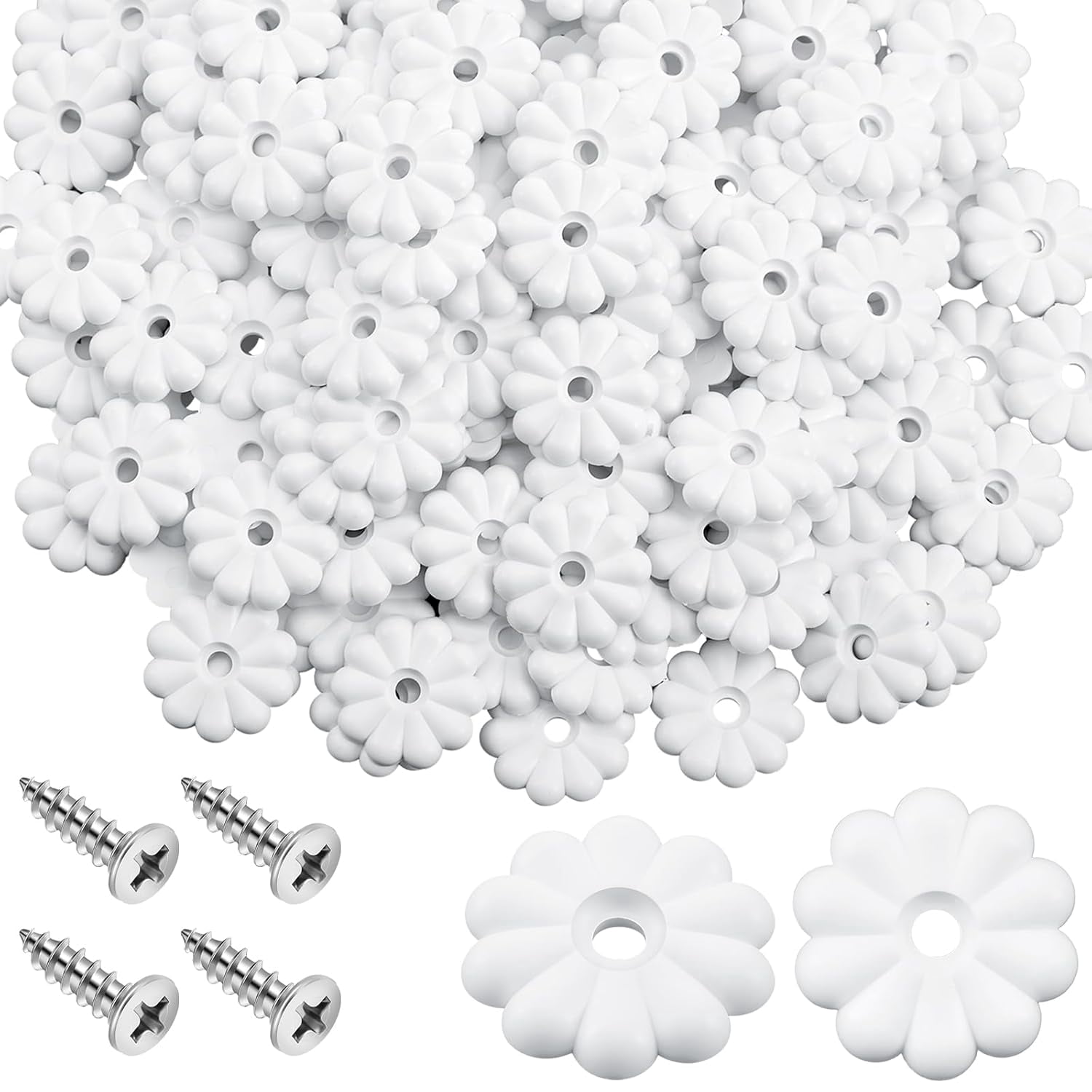 50 Pack Rosette Washers with Screws, Mobile Home/RV Ceiling Rosette ...