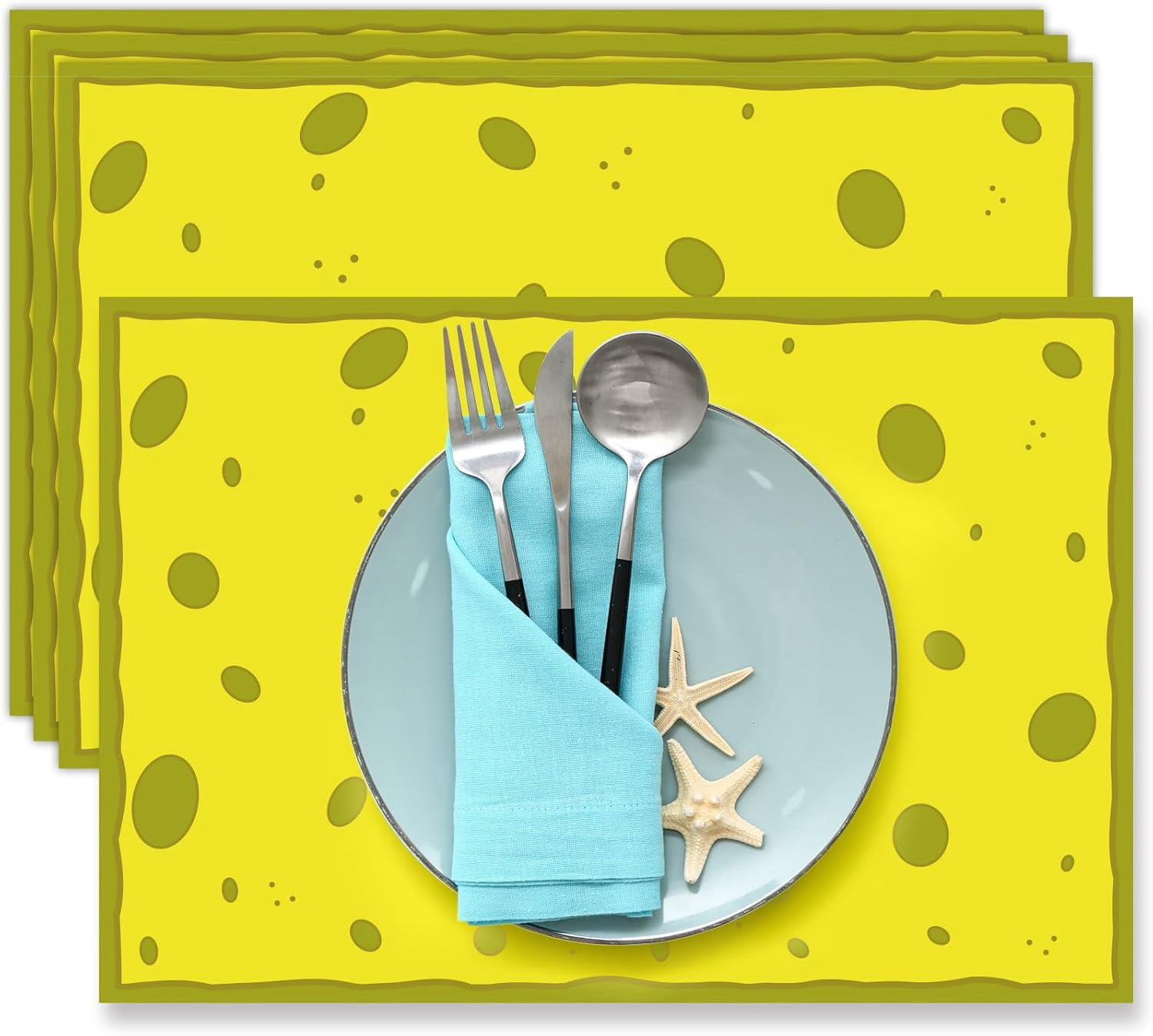 50 Pack Round Paper Placemats, 13" Disposable Table Mats for Dinner ...