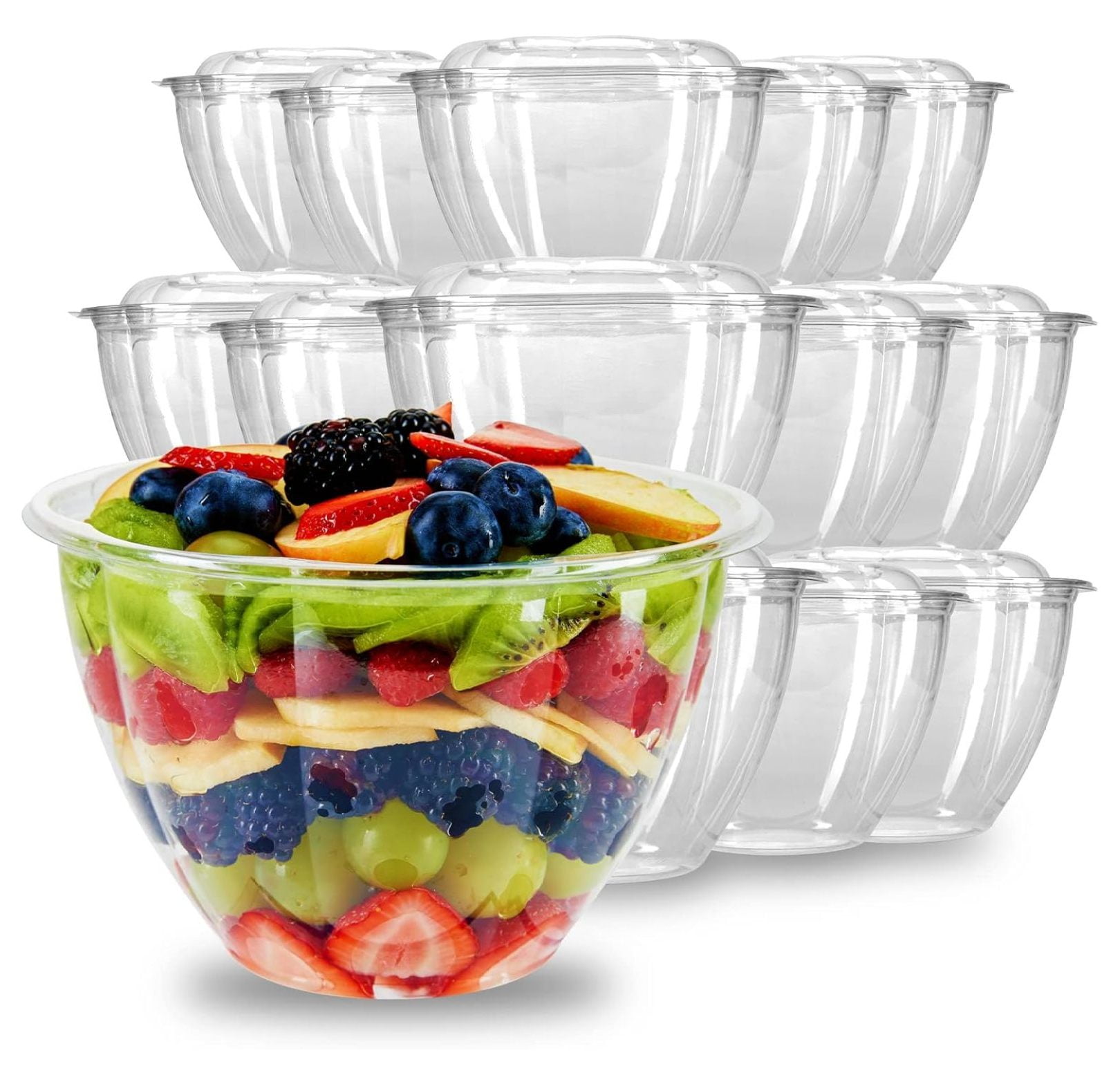 50 Pack Salad Container for Lunch Disposable Salad Bowls with Lids - oz ...