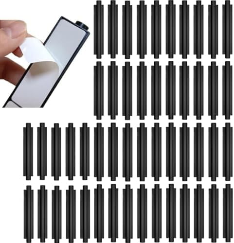 50 Pack Self-Stick Push Pull Helper Black Hidden Cabinet Handle ABS ...