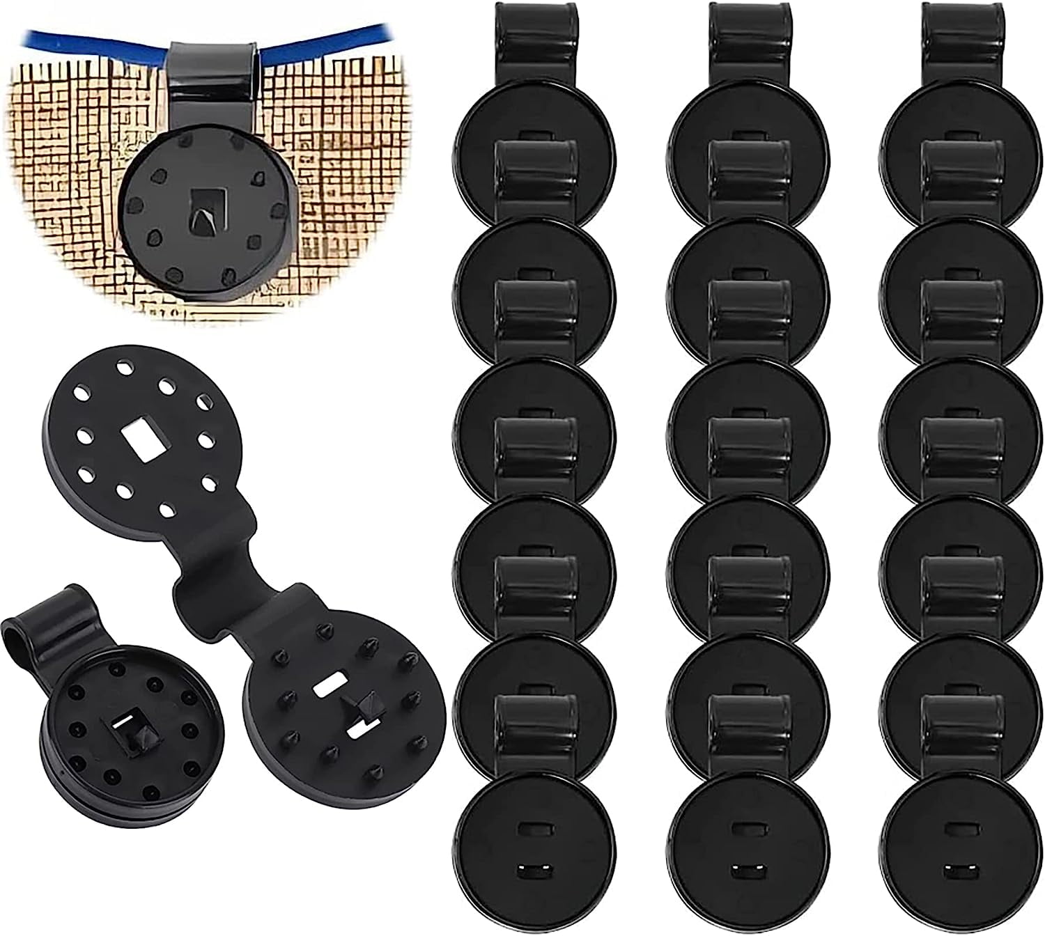 50 Pack Shade Cloth Clips, Round Plastic Sun Shade Net Clip, Fabric ...