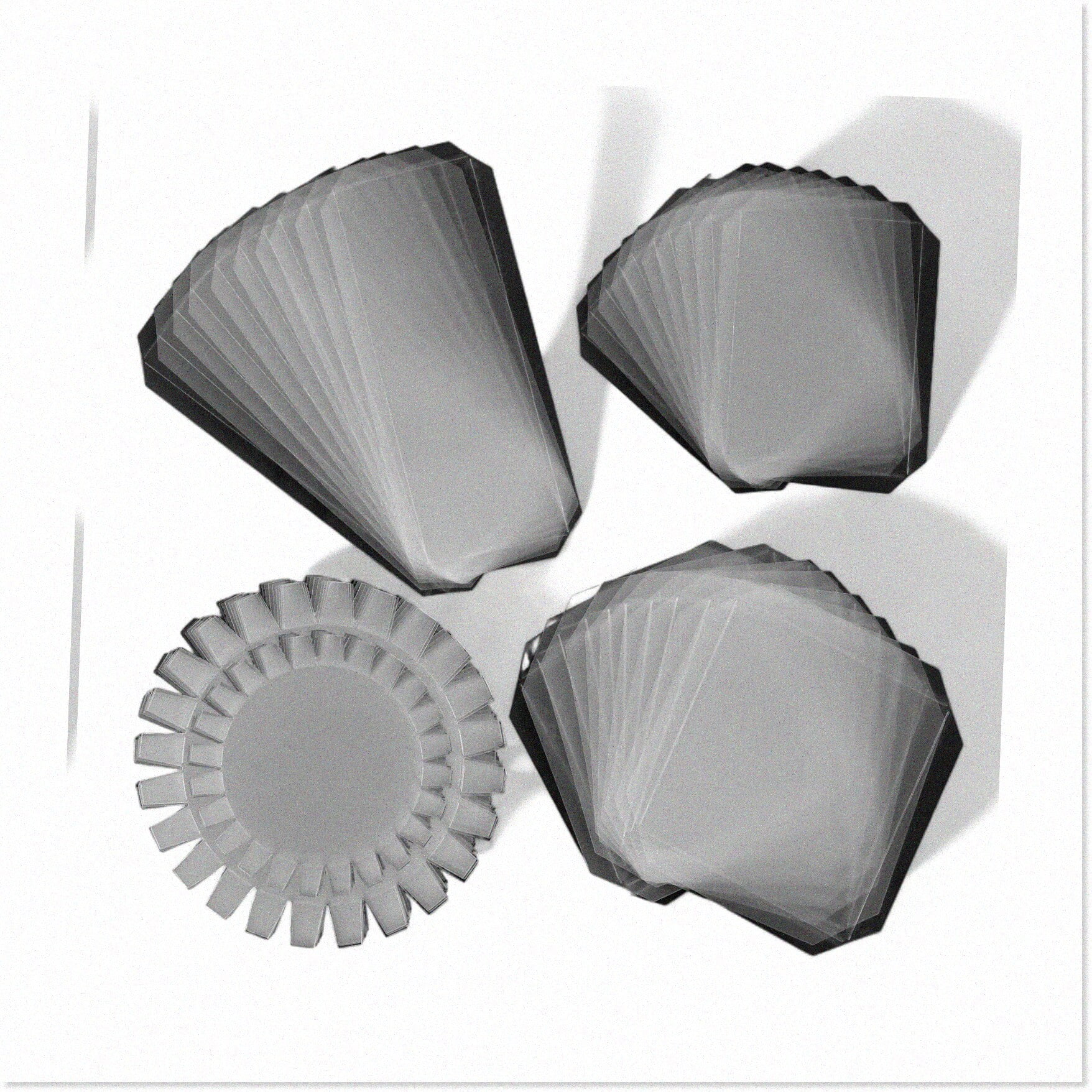 50 Pack Shaker Card Covers - Square, Round, and Flat Shaker Covers for ...