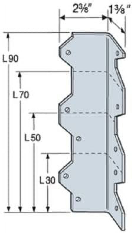 50 Pack Simpson Strong Tie L90 9" Reinforcing Angle Bracket - Walmart.com