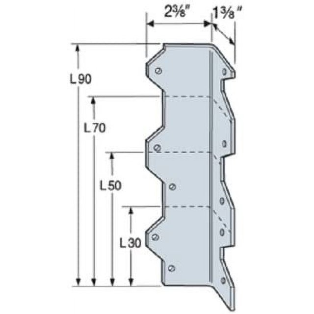 50 Pack Simpson Strong Tie L90 9" Reinforcing Angle Bracket - Walmart.com