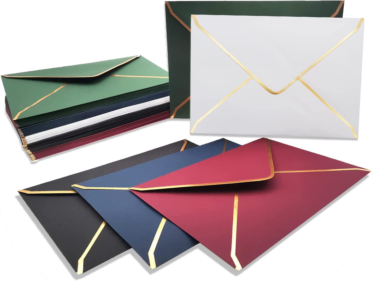 50 Pack Size A7 Envelopes, Luxury Invitation Envelopes 5.31 x 7.28 Inch ...