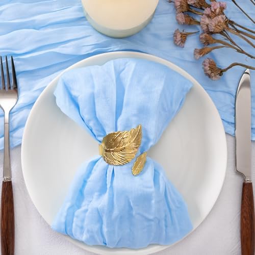 50 Pack Sky Blue Cheesecloth Napkins Washable Fall Thanksgiving Baby ...