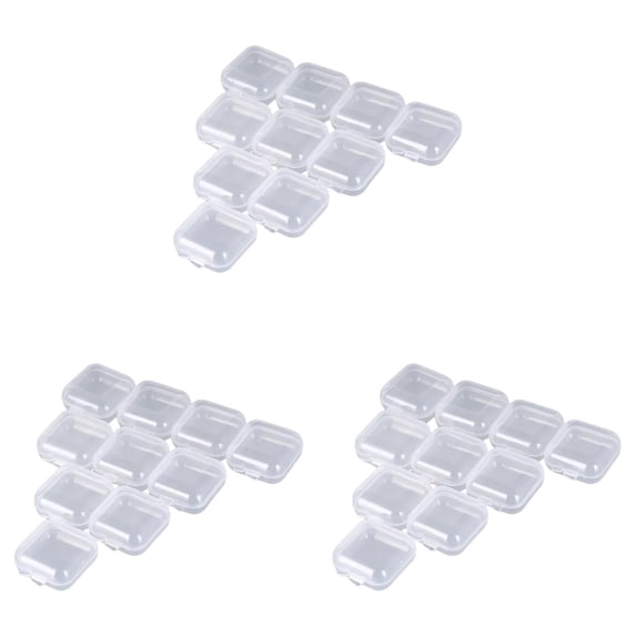 50 Pack Small Clear Beads Storage Containers Box Lid For Storage Of ...