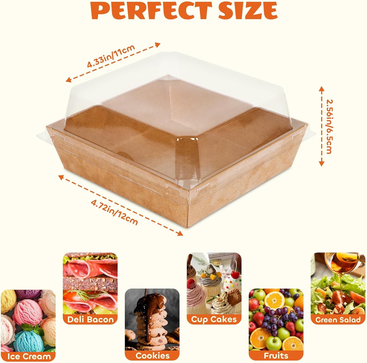 50-Pack Small Kraft Charcuterie Boxes with Clear Lids – Holiday Deal ...