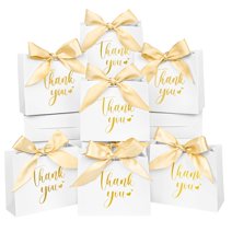 50 Pack Small Thank You Gift Bags, 4.5x1.8x3.9 Inches Party Favor Bags ...