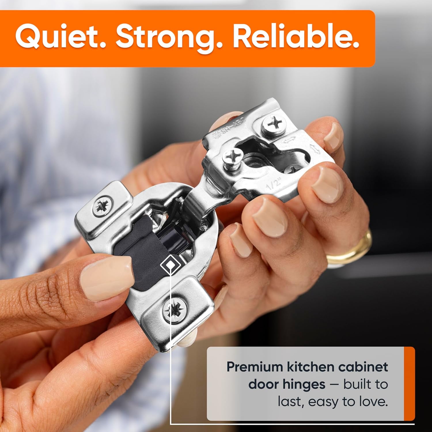 50 Pack Soft Close Cabinet Hinges – 1/2" Overlay for Kitchen Cabinet ...