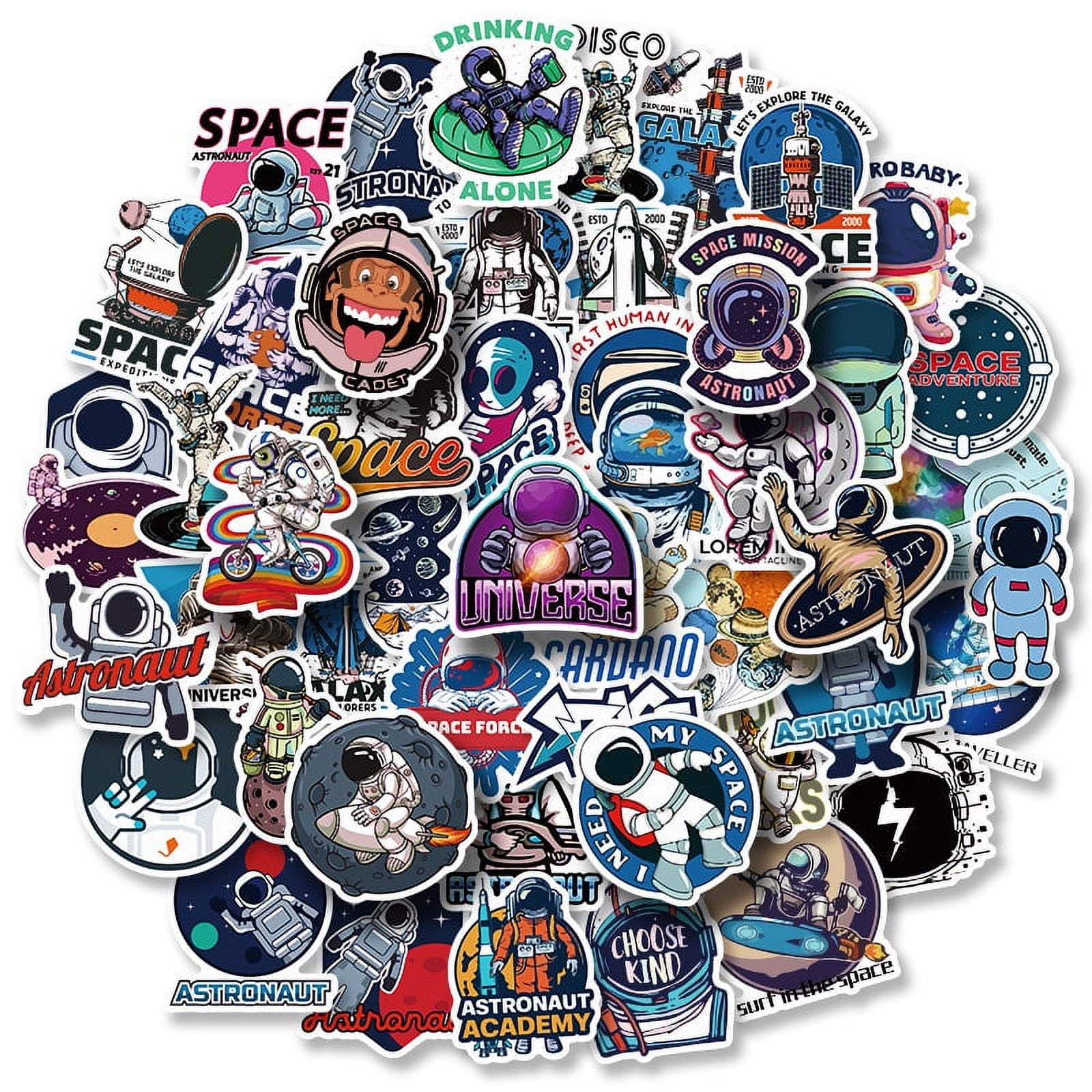 50-Pack Space Planet Astronaut Stickers - NASA Dreamy Universe Space ...