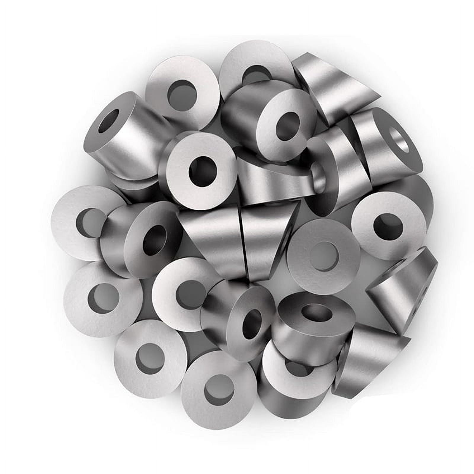 50 Pack Stainless Steel 1/4In 30 Degree Angle Beveled Washer for 1/8In ...