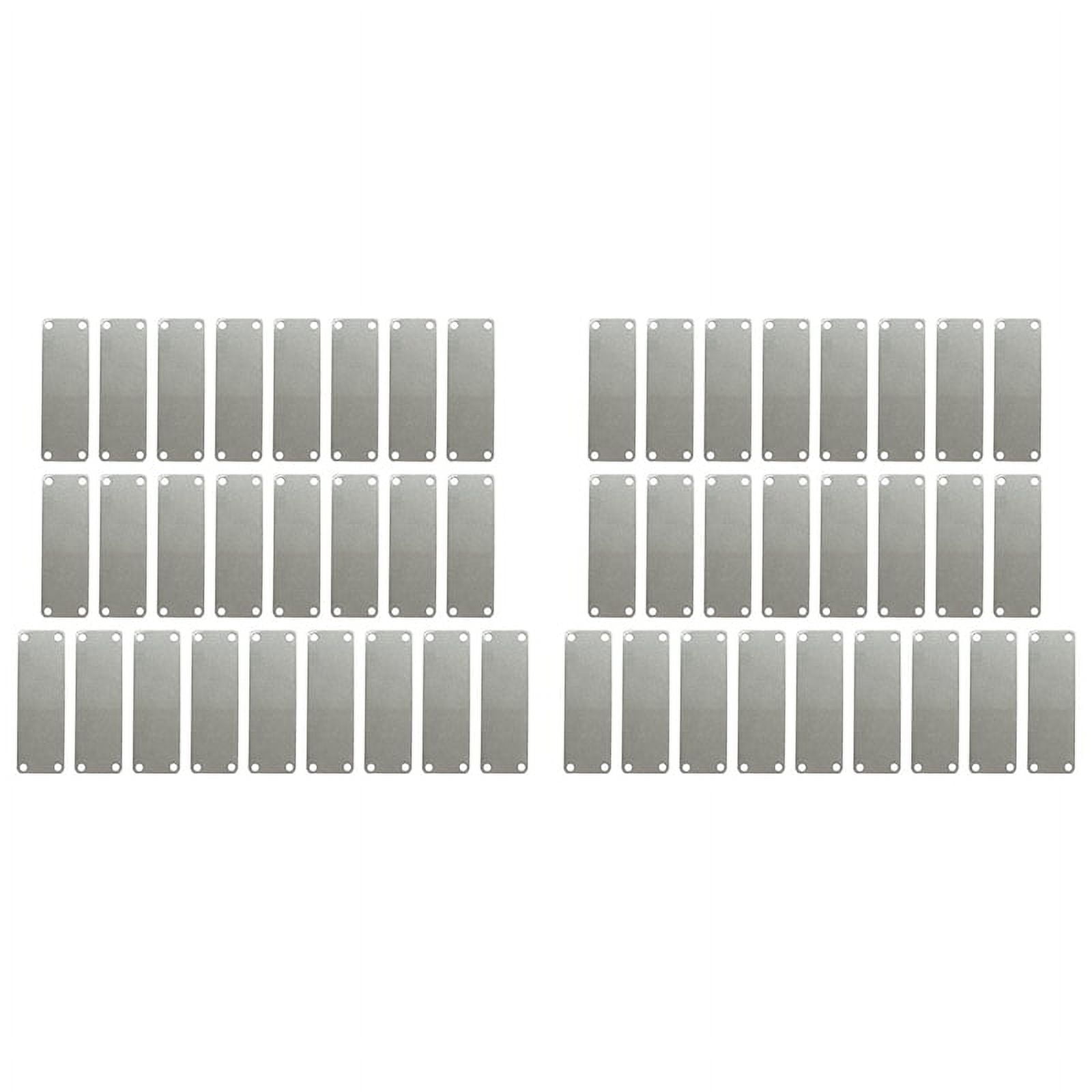 50 Pack Stainless Steel Engraving Blank Tags Rectangle Stamping Blanks ...