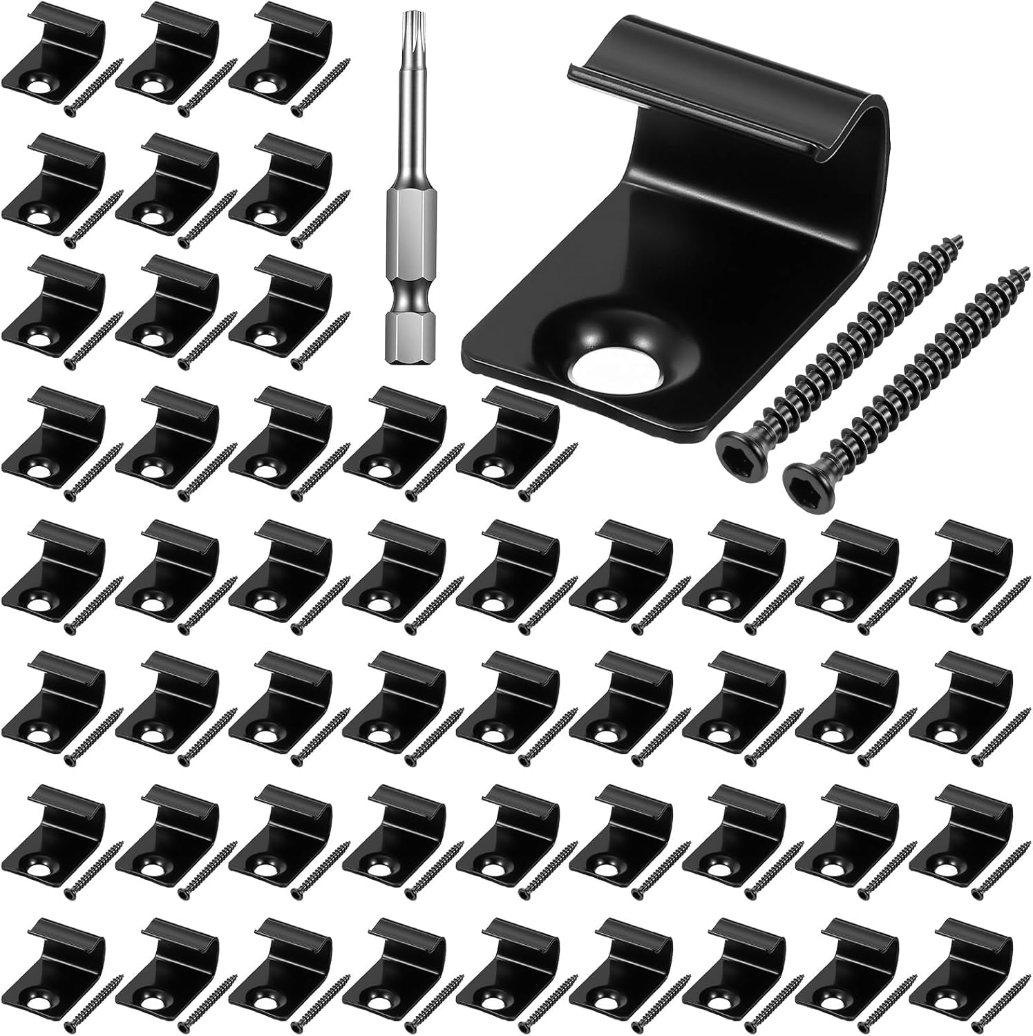 50 Pack Starter Deck Clips Universal, Stainless Steel Hidden Fasteners ...